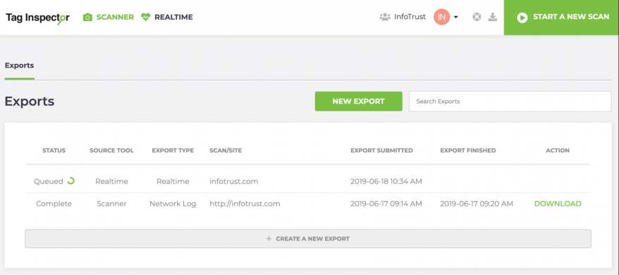 How to Export Data Collected from Tag Inspector Scanner and Realtime
